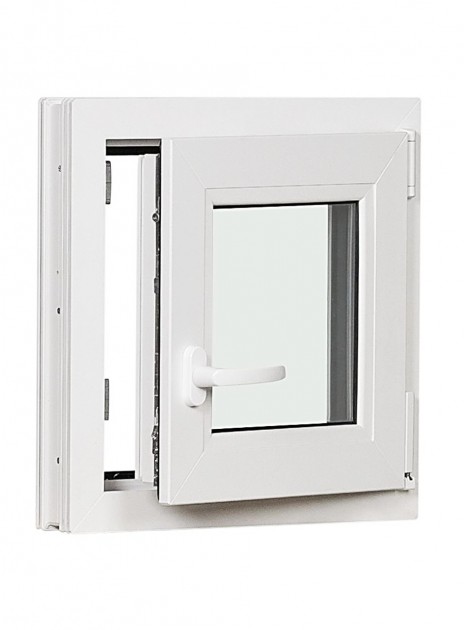 Pvc Vindu Tilt/Turn 60x60cm Høyre 3-lags | Vinduer og Dører – Stort ...
